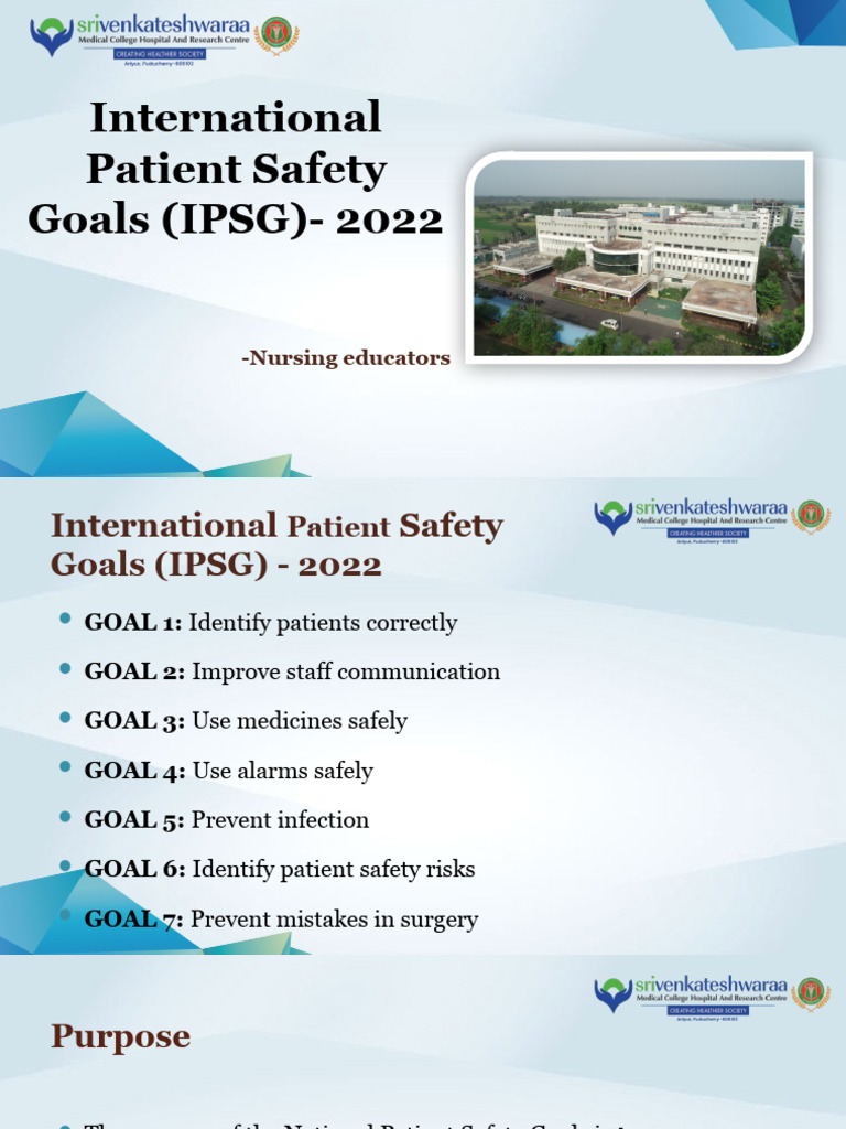 IPSG | PDF | Patient Safety | Surgery
