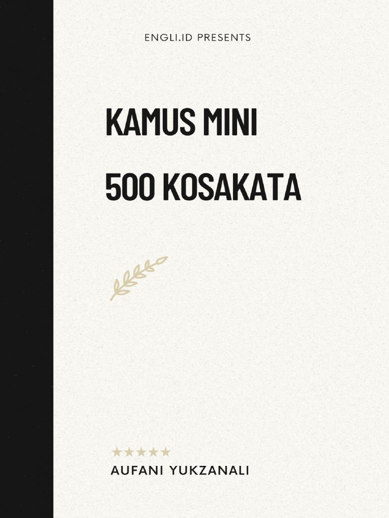 Kamus Mini 500 Kosakata Wajib - Engli - ID 2022 | PDF