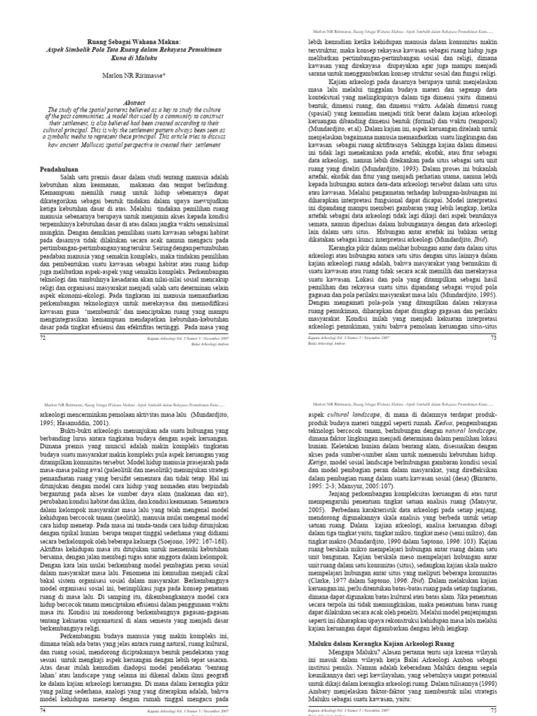 Ruang Sebagai Wahana Makna Aspek Simbol | PDF