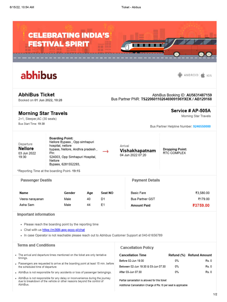 Ticket - Abibus | Download Free PDF | Public Transport | Transport
