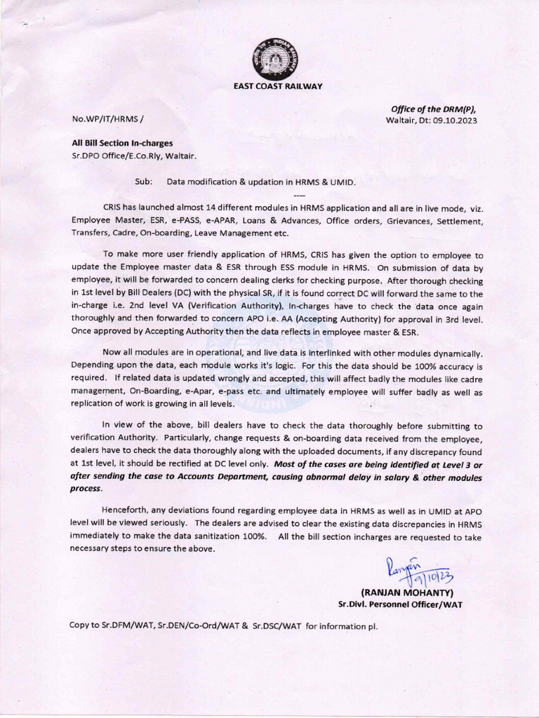 HRMS Data Modification | PDF