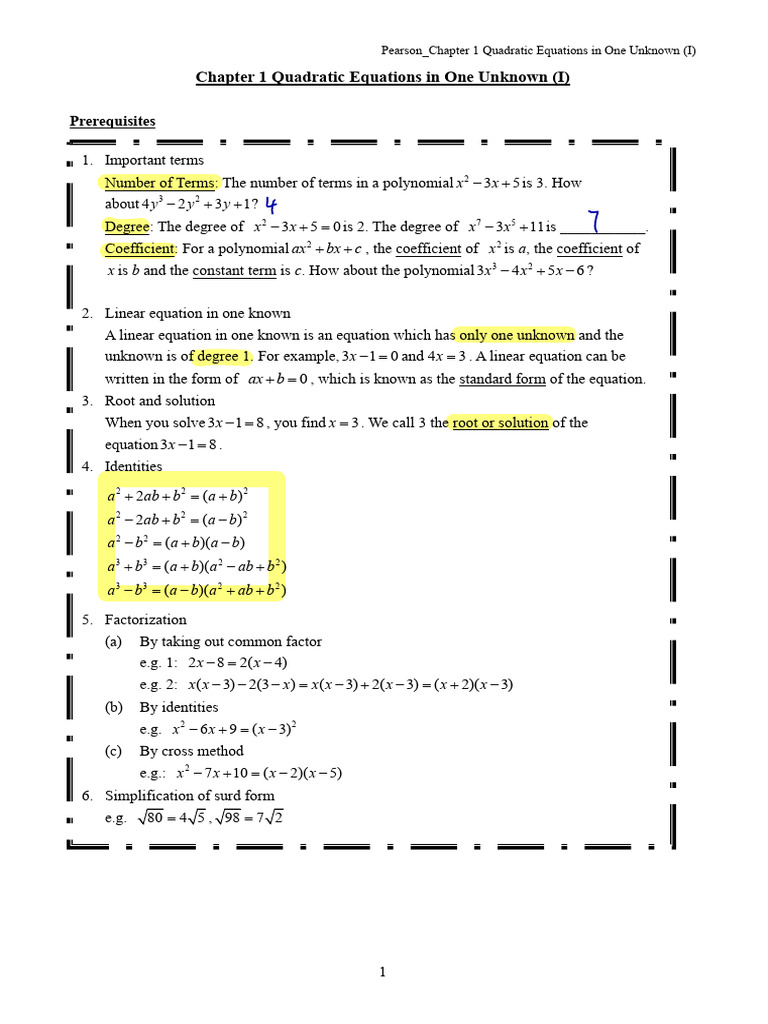 Maths | PDF | Equations | Factorization