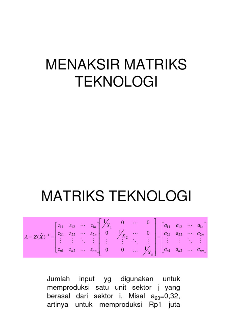 Menaksir Matriks Teknologi | PDF | Teknologi & Rekayasa