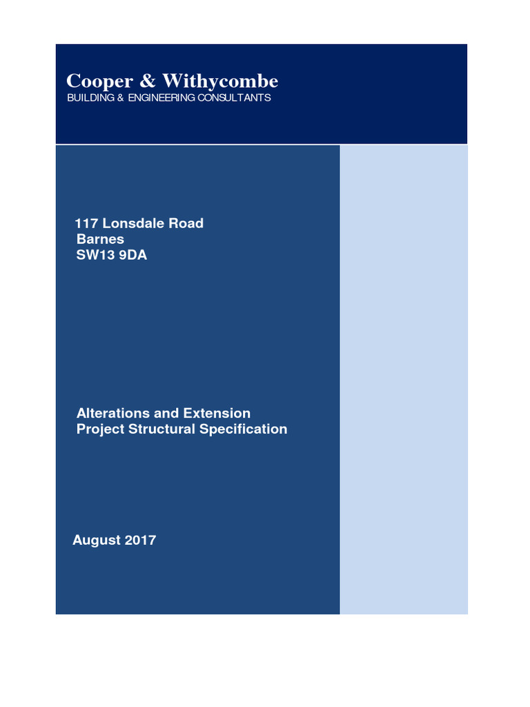 Structural Specification Rev A | PDF | Concrete | Brick