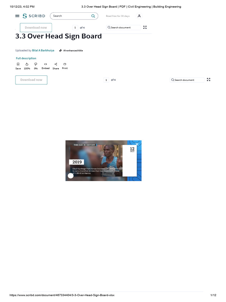 3.3 Over Head Sign Board - PDF - Civil Engineering - Building Engineering | PDF | Scribd | Materials