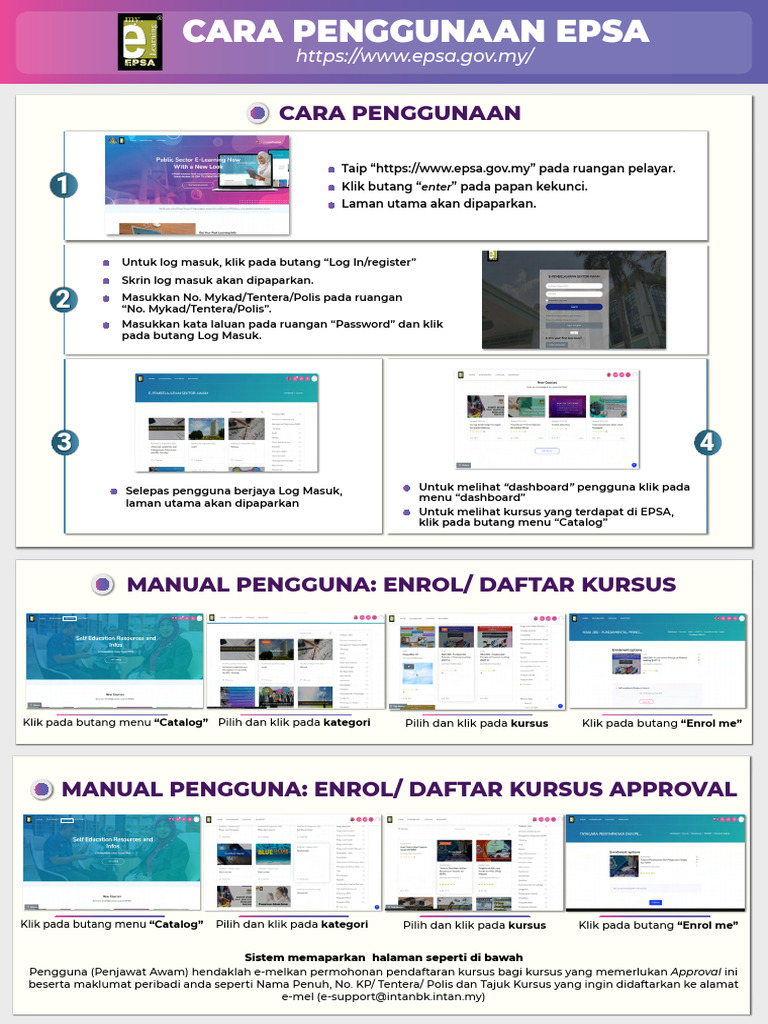 Langkah Mudah Penggunaan EPSA | PDF