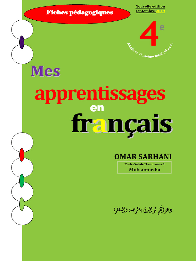 Fiches Unité 1 Mes Apprentissages 4AEP 2019 | PDF