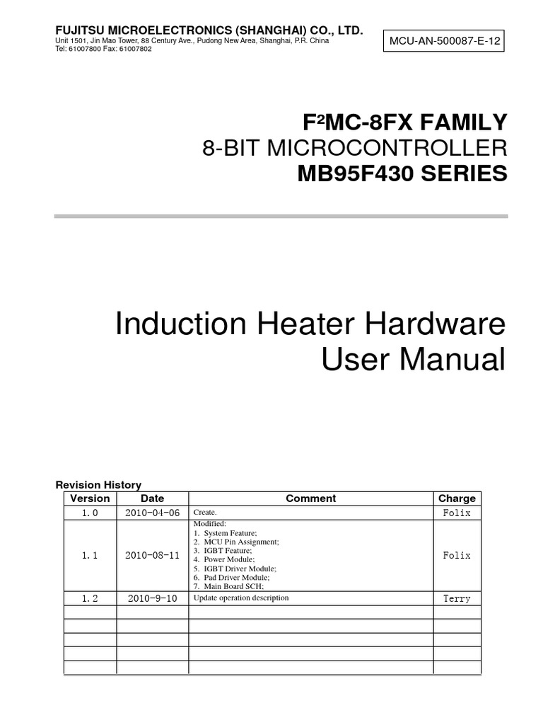 Induction Heater Hardware User Manual: 8-Bit Microcontroller | Download ...