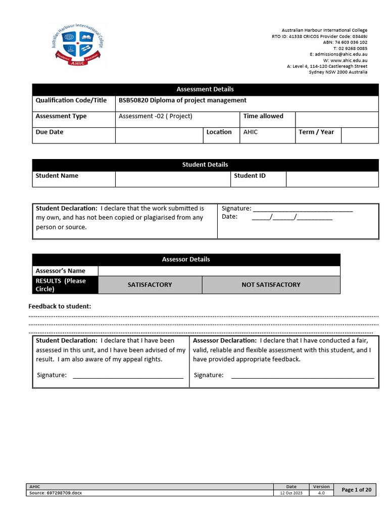 Assessment 2 Project Pdf