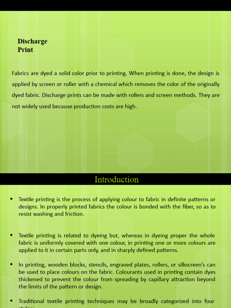 Discharge Printing | Download Free PDF | Dyeing | Textiles