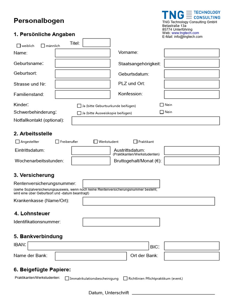 TNG_Personalbogen | PDF
