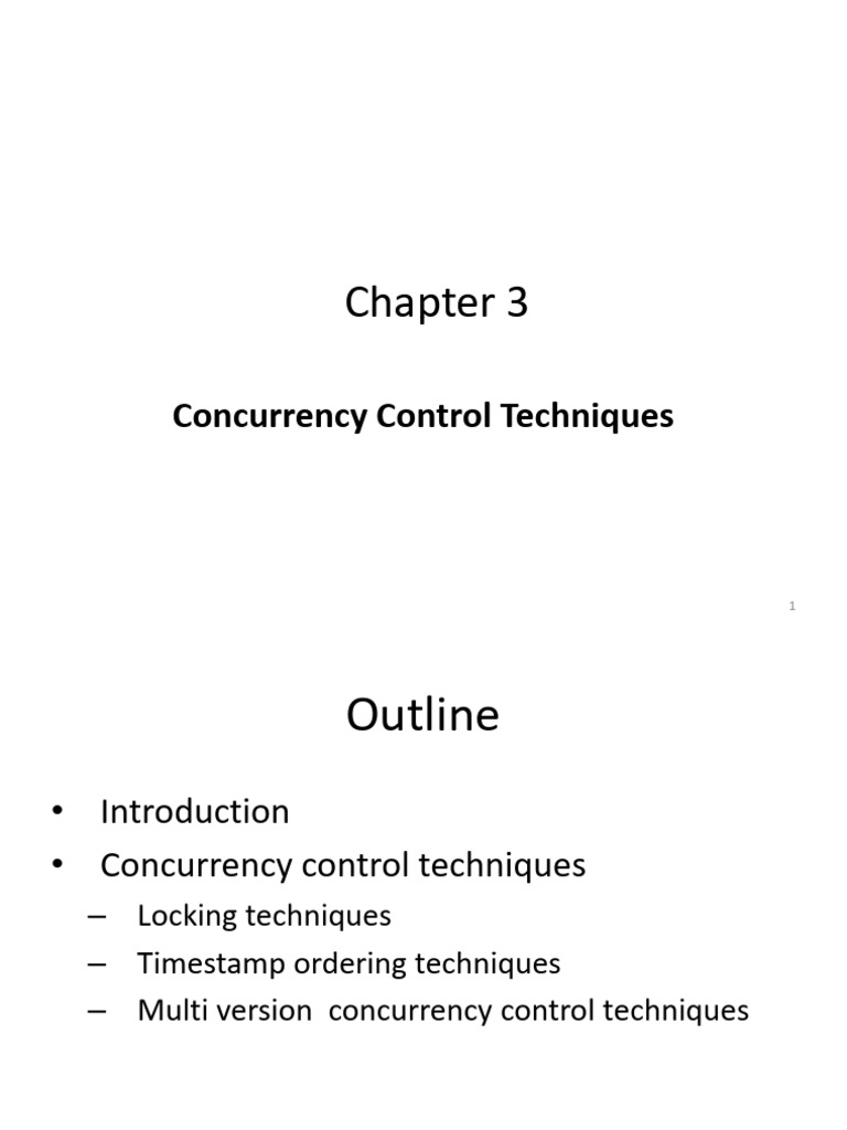 Concurrency Control Techniques Overview | PDF | Computers