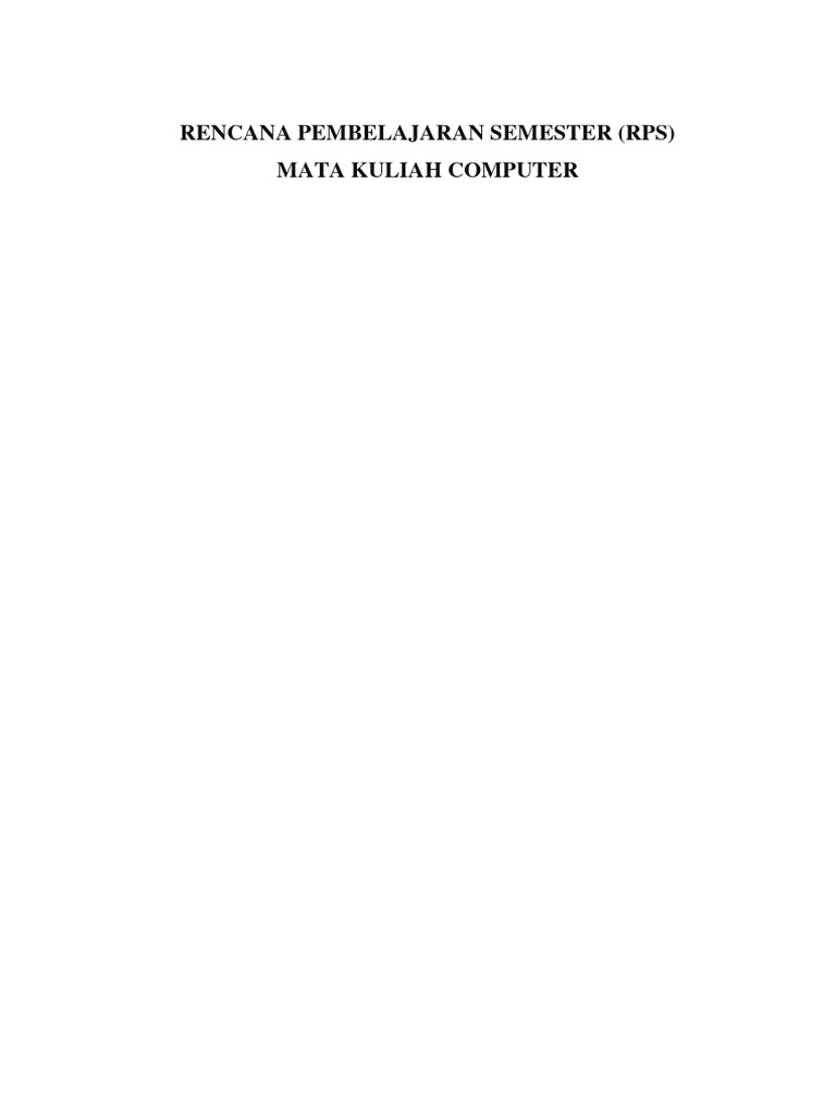 RPS Computer D3 Perhotelan | PDF