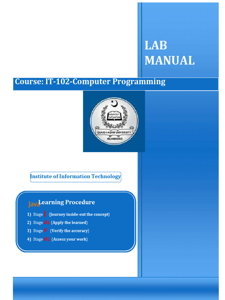 IT-102 CP Lab Manual | PDF | Control Flow | Command Line Interface