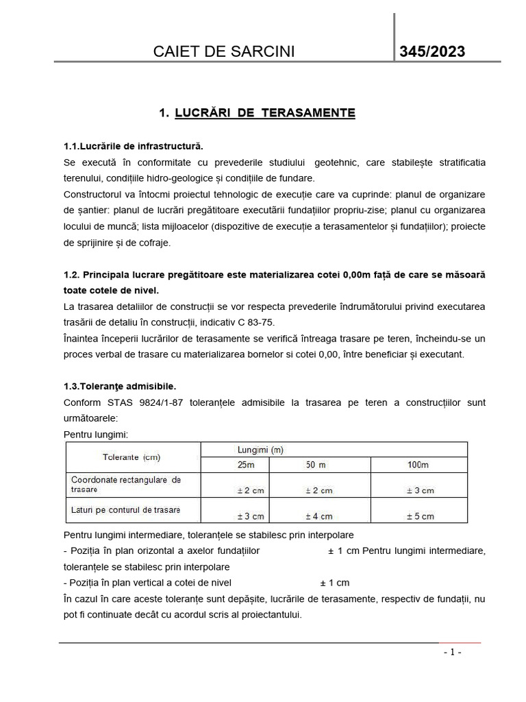 Caiet de Sarcini | PDF