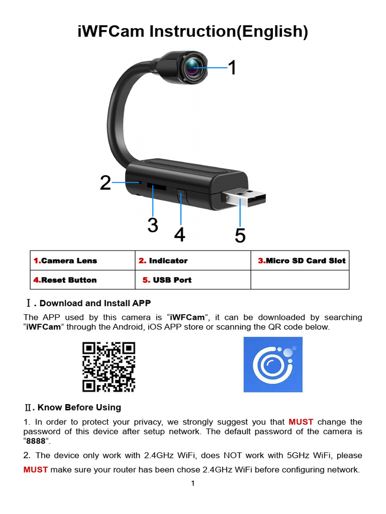 iWFCam Instruction (English) | PDF