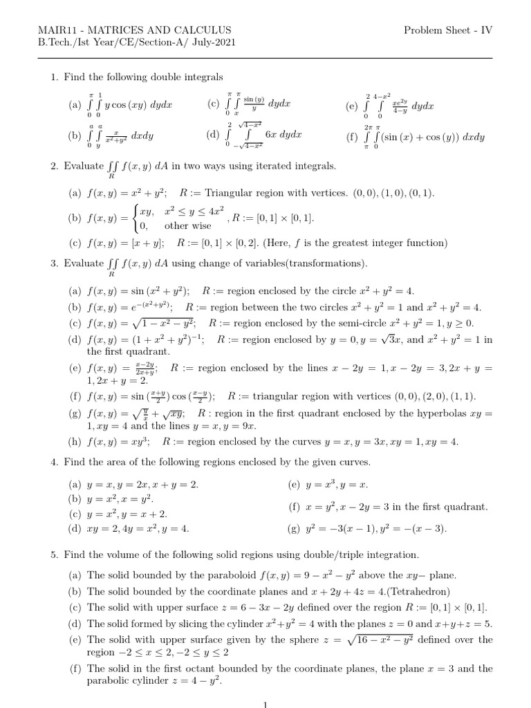 MAIR11 ProblemSheet 4 | PDF