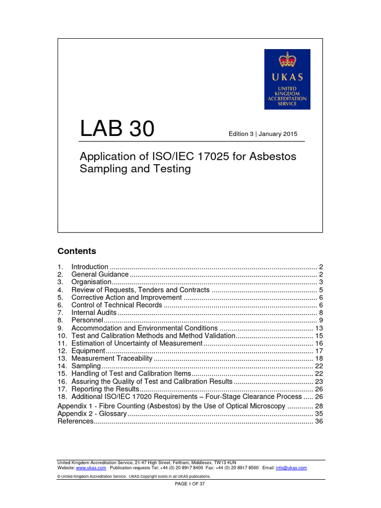 LAB 30 Fibre de Azbest | PDF