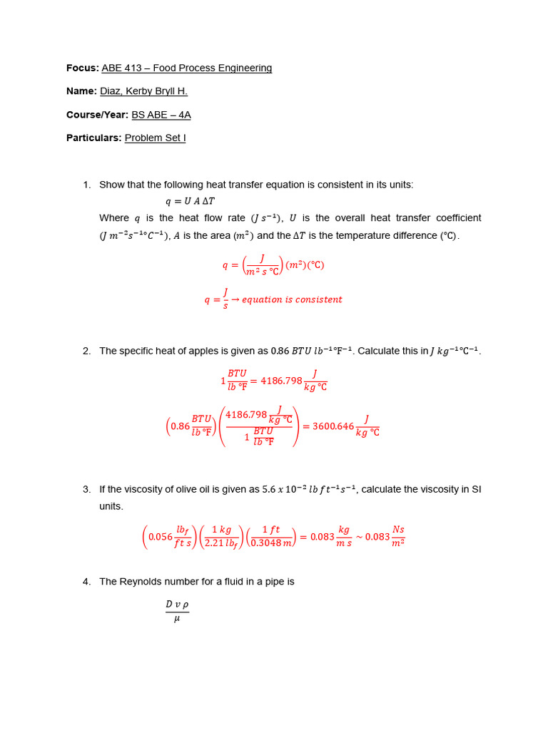FPE - Problem Set I | PDF