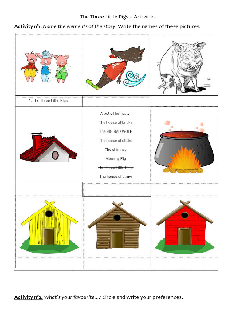 The 3 Little Pigs - Activities | PDF