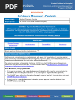Monograph IV Ceftriaxone | PDF | Intravenous Therapy | Clinical Medicine