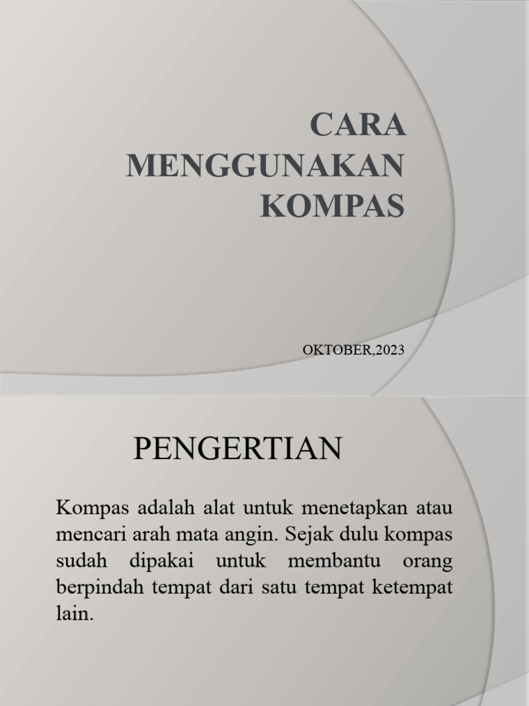 Cara Menggunakan Kompas | PDF