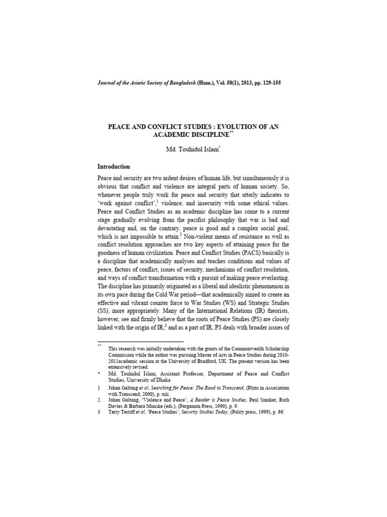 History of Peace Education | Download Free PDF | Pacifism | Peace