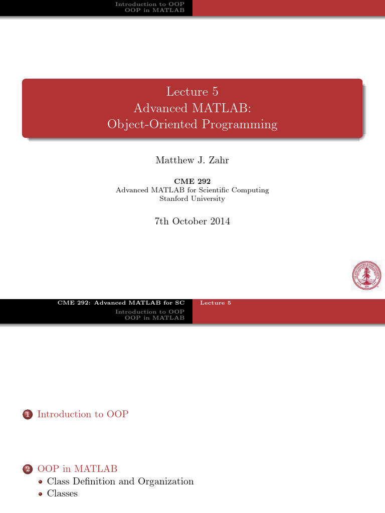 Matlab Tutorial 1 Pdf Object Oriented Programming Class Computer Programming