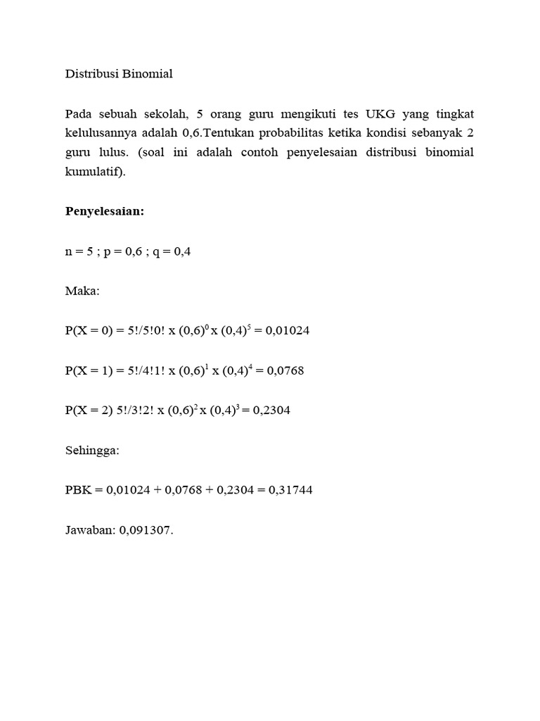 Distribusi Binomial | PDF