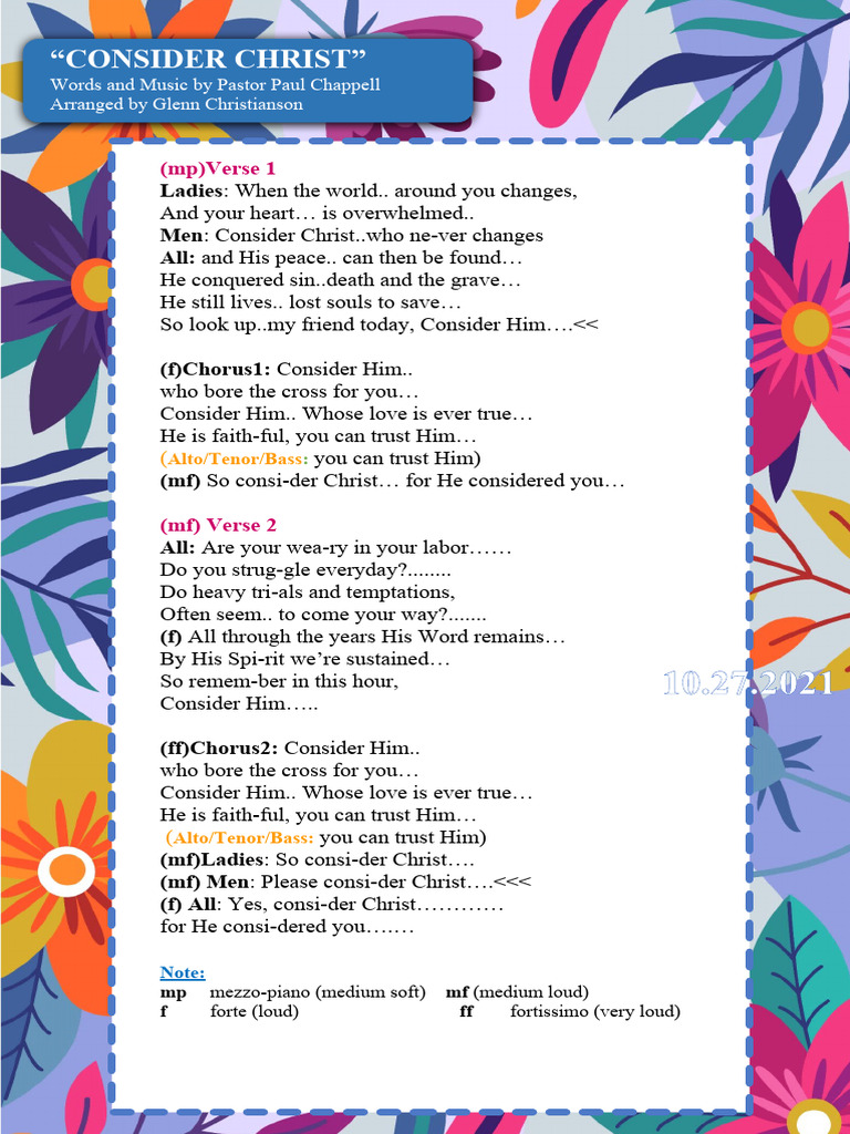 Consider Christ | PDF