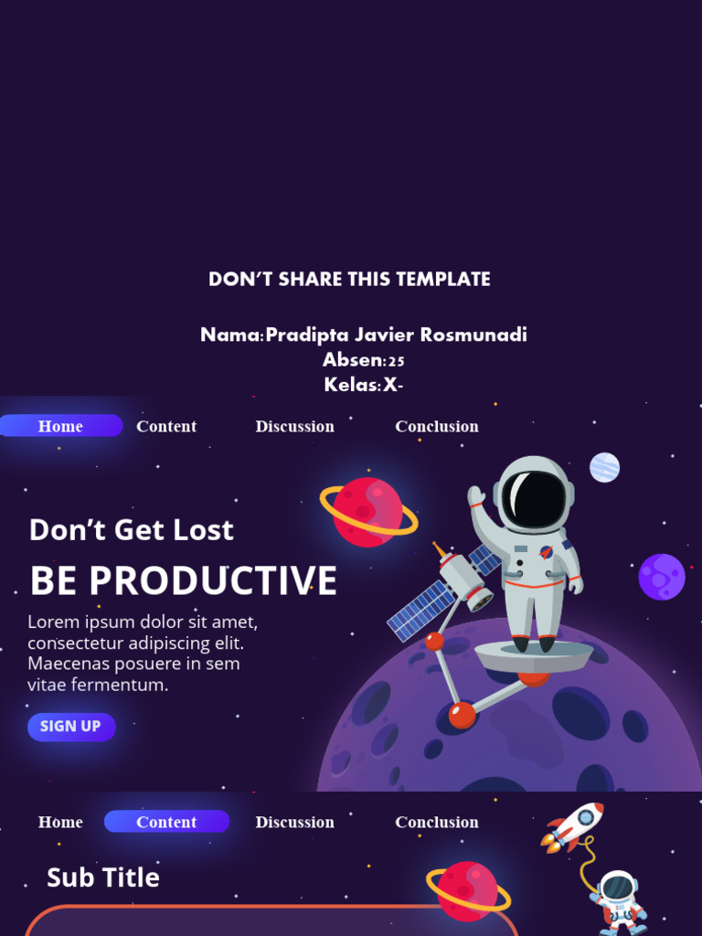Space Slide PPT Template by Pediaku Id | PDF