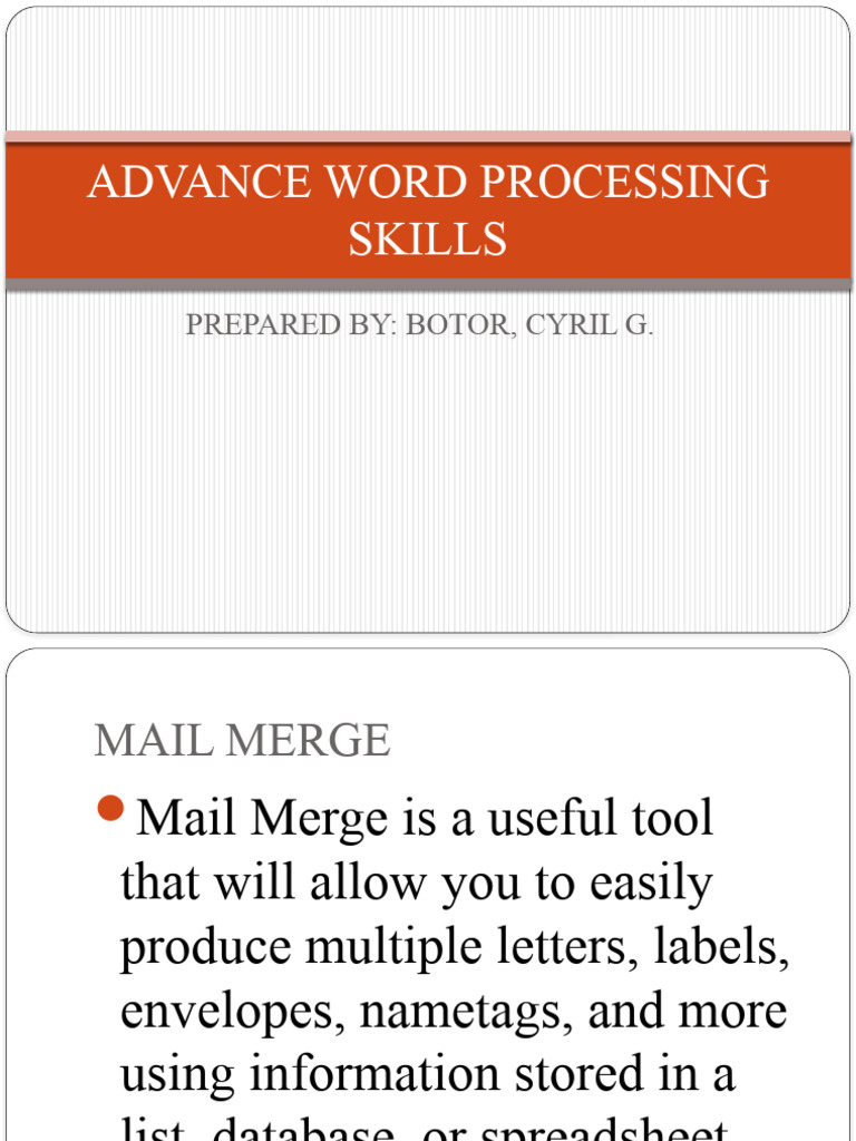 Mastering Mail Merge in Word | PDF | Software | Computer Science
