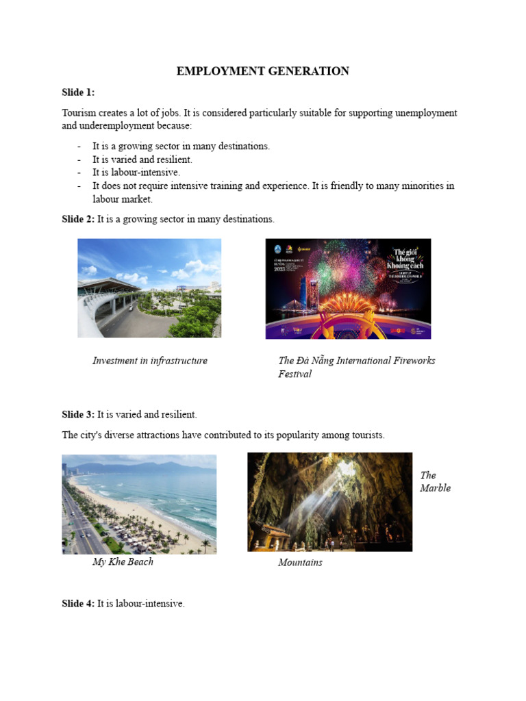 Employment Generation | PDF | Tourism | Employment