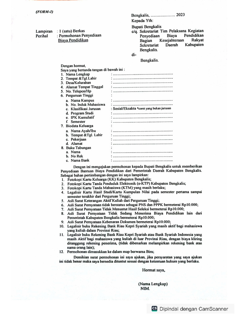 50604212439-Lampiran Form Berprestasi | PDF