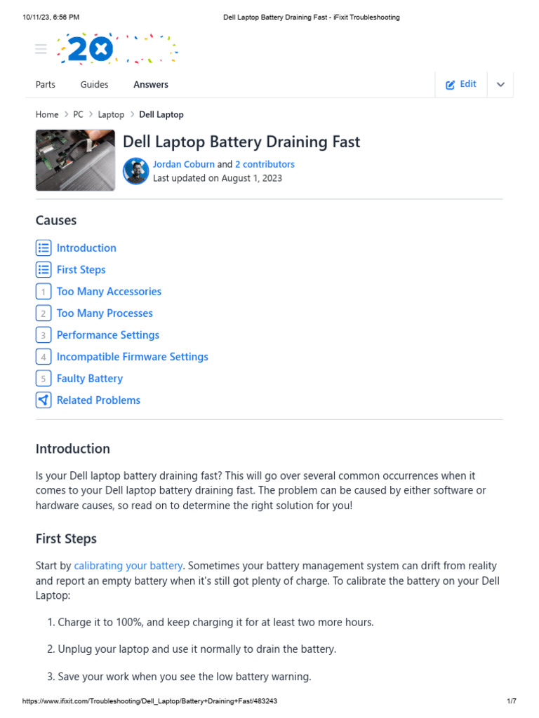 Dell Laptop Battery Draining Fast | PDF | Laptop | Computer Architecture