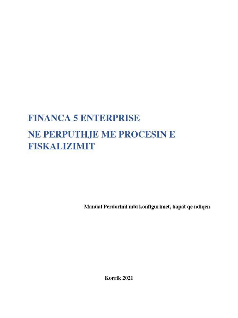 Manual Fiskalizim Ent | PDF