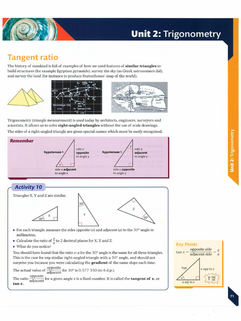 Edexcel IGCSE MATH BOOK B TRIGONOMETRY UNIT 2 | PDF | Triangle | Area