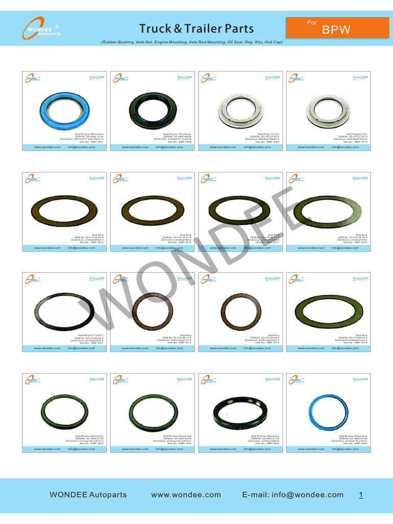 WONDE Truck and Trailer Parts For BPW | PDF | Trailer (Vehicle) | Axle