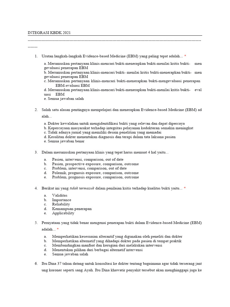 Integrasi KBDK 2021 | PDF