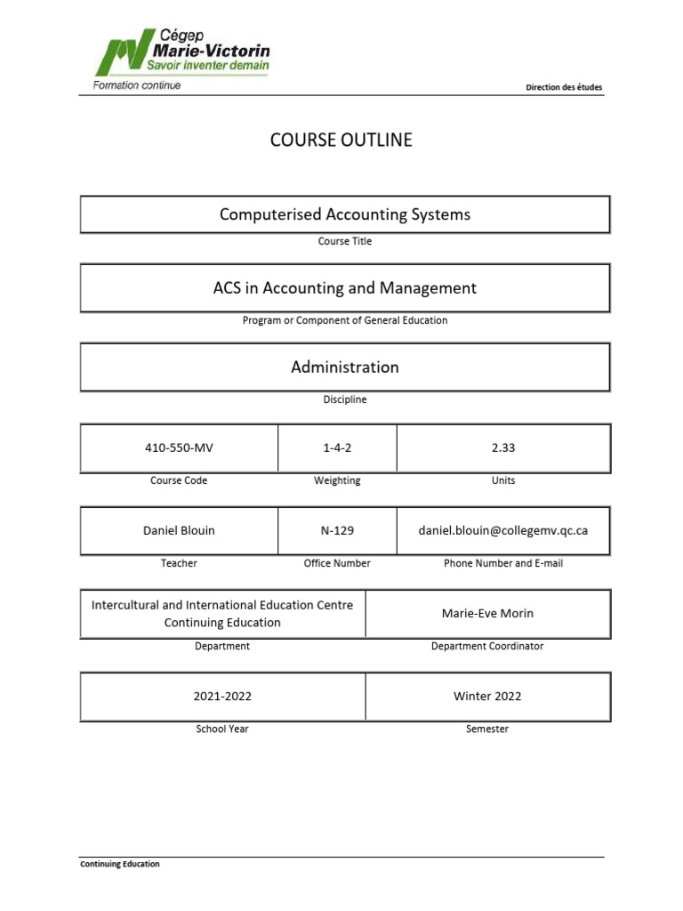 Computerised Accounting System | PDF