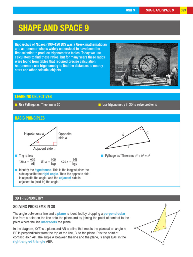 Edexcel MATH Sstudent Book2 IGCSE UNIT 9 | PDF | Trigonometry | Triangle