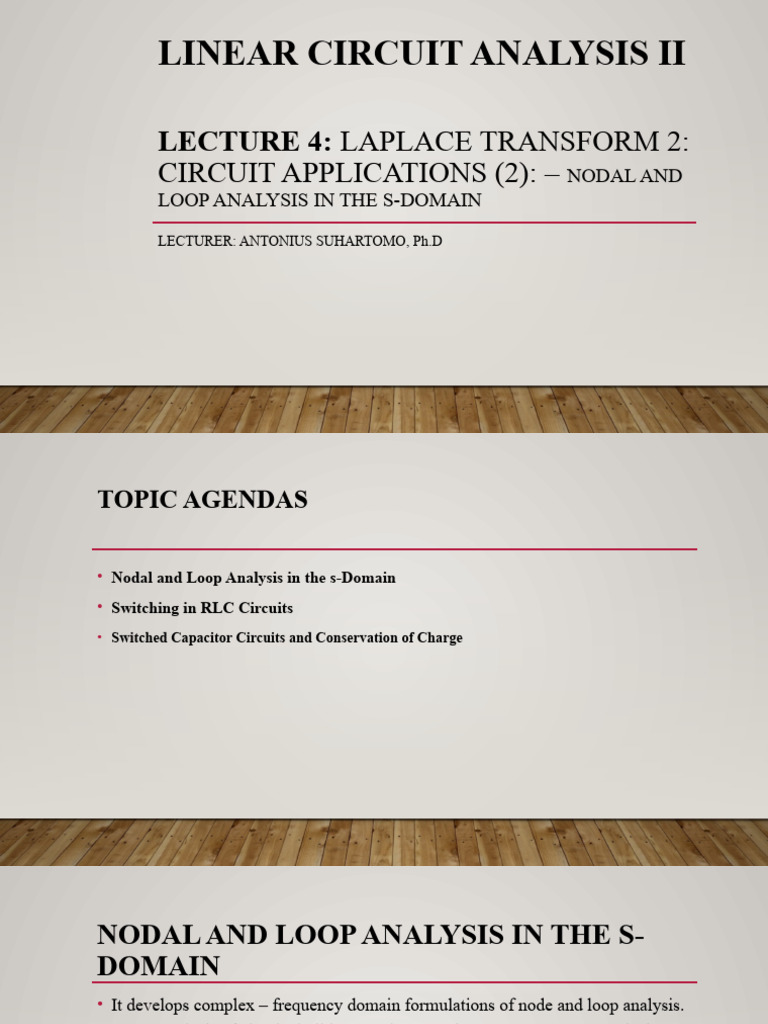 Lec 4 - LT 2 - Circuit Application | PDF