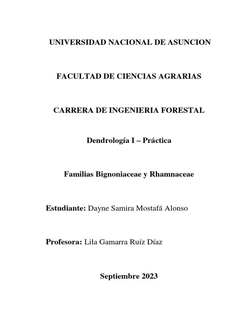 Monografía. Dendrología. Samira Mostafá | PDF