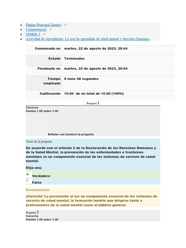 Act 3 Mod 3 DH y Competencias | Descargar gratis PDF | Ansiedad | Salud mental