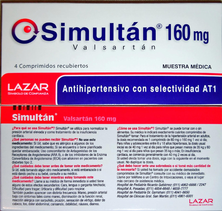 2023-08-24 Simultan Valsartán 160mg Comp | PDF
