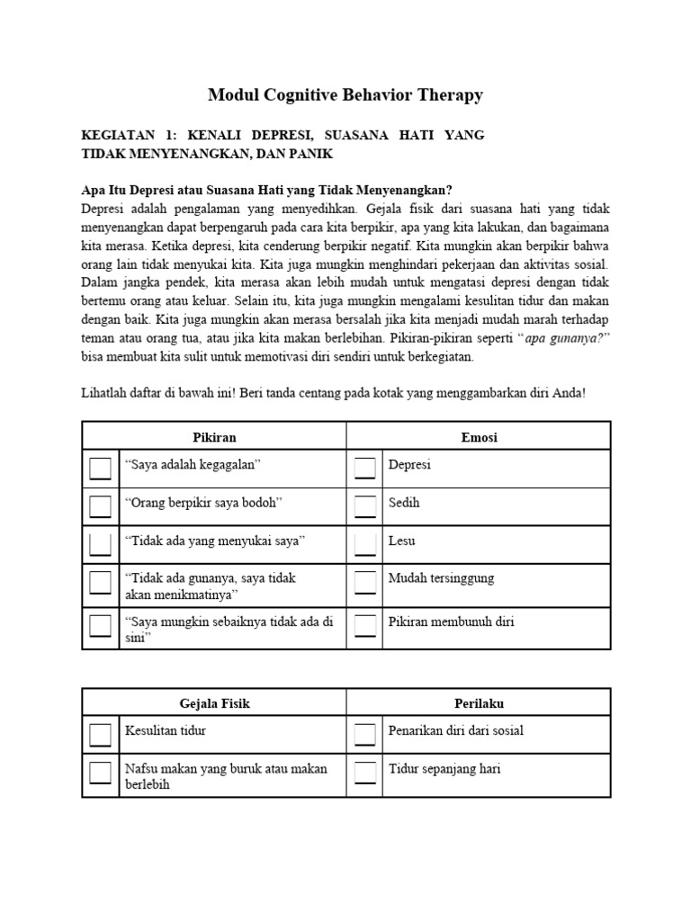 Modul CBT Translasi | PDF | Pengembangan Diri | Gaya Hidup