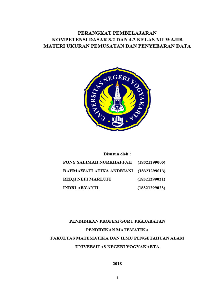 1.RPP Tabel Distribusi Frekuensi, Histogram, Poligon, Dan Ogive | PDF