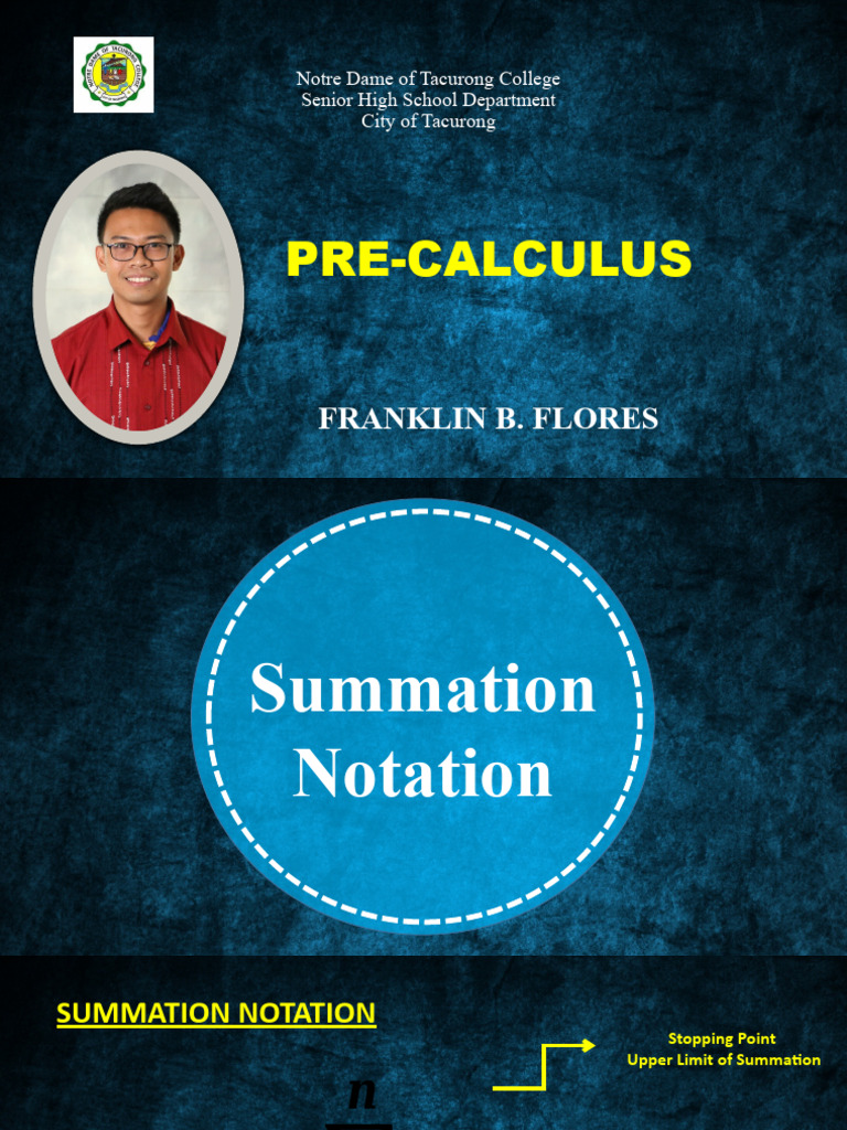 Summation Notation Pdf Science And Mathematics