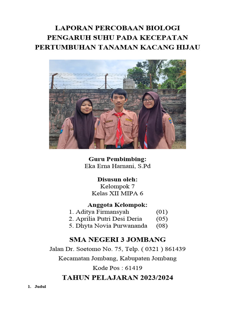 k7 Laporan Percobaan Biologi Kacang Hijau | PDF