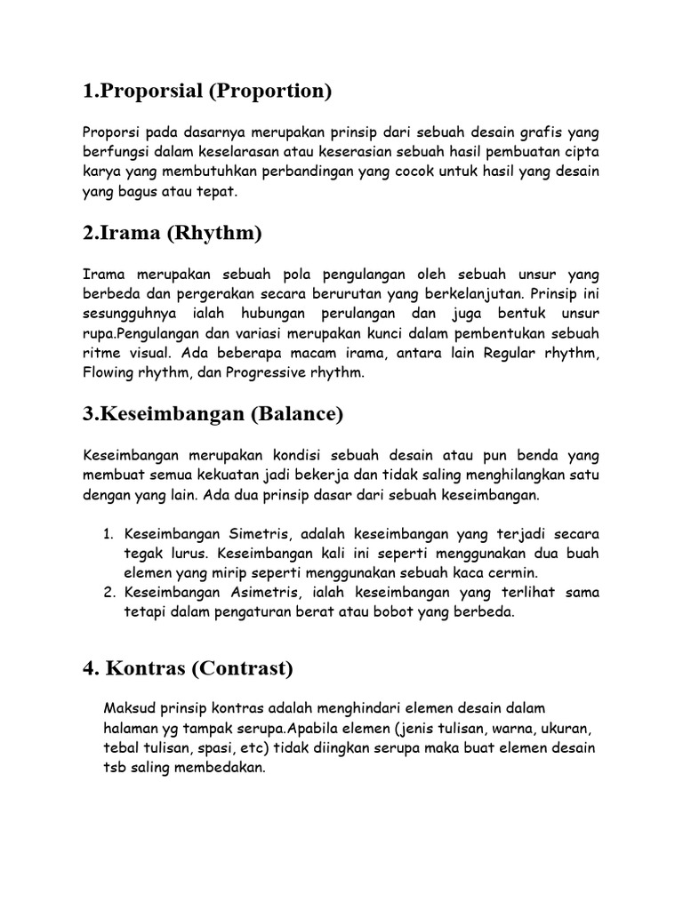 Prinsip Desain Grafis: Proporsi dan Irama | PDF